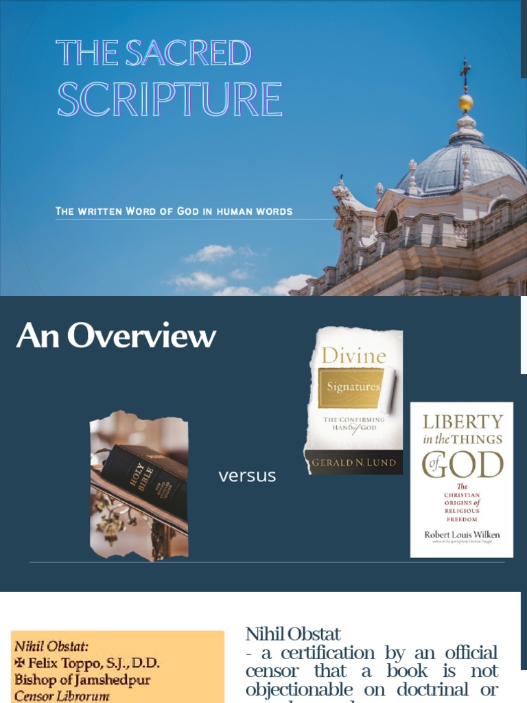 Sacred Scripture | PDF | Bible | Old Testament
