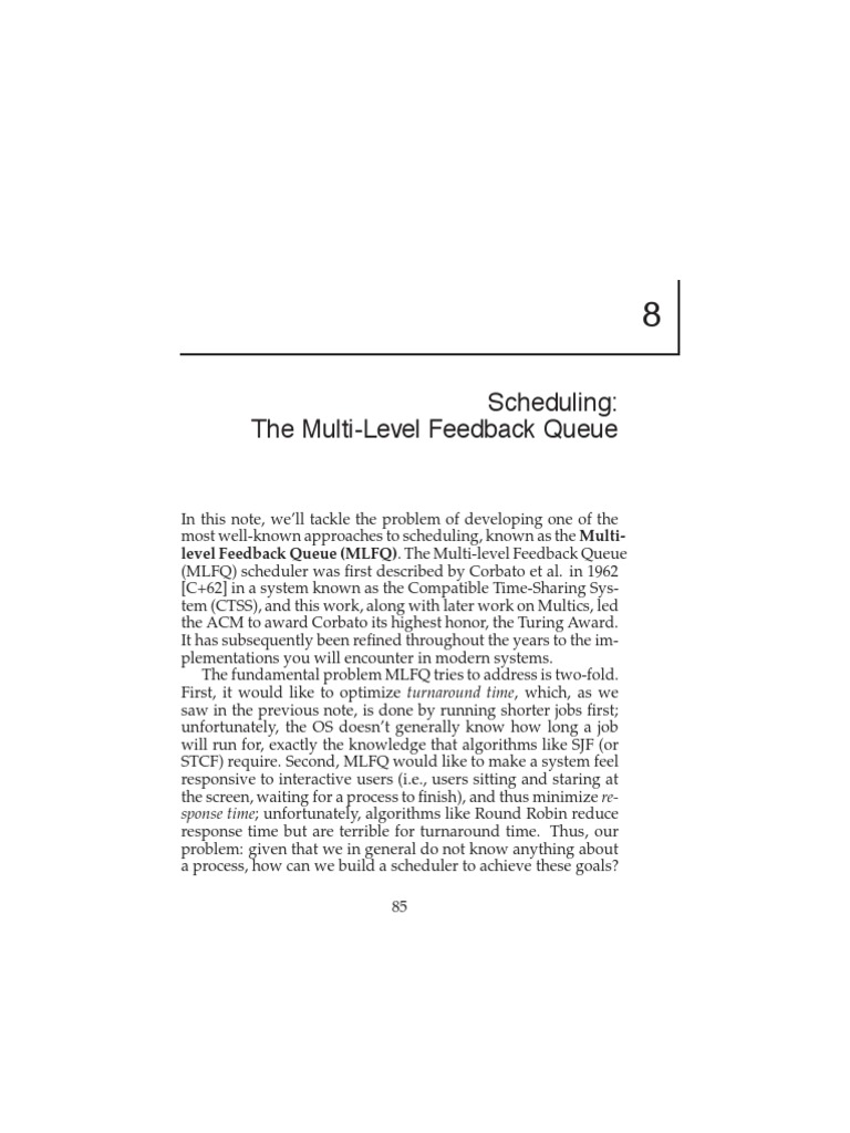 Cpu Sched MLFQ | PDF | Scheduling (Computing) | Operating System Technology