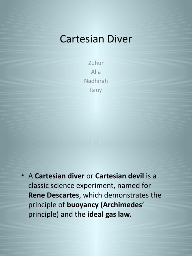 Cartesian Diver Experiment Explained | PDF