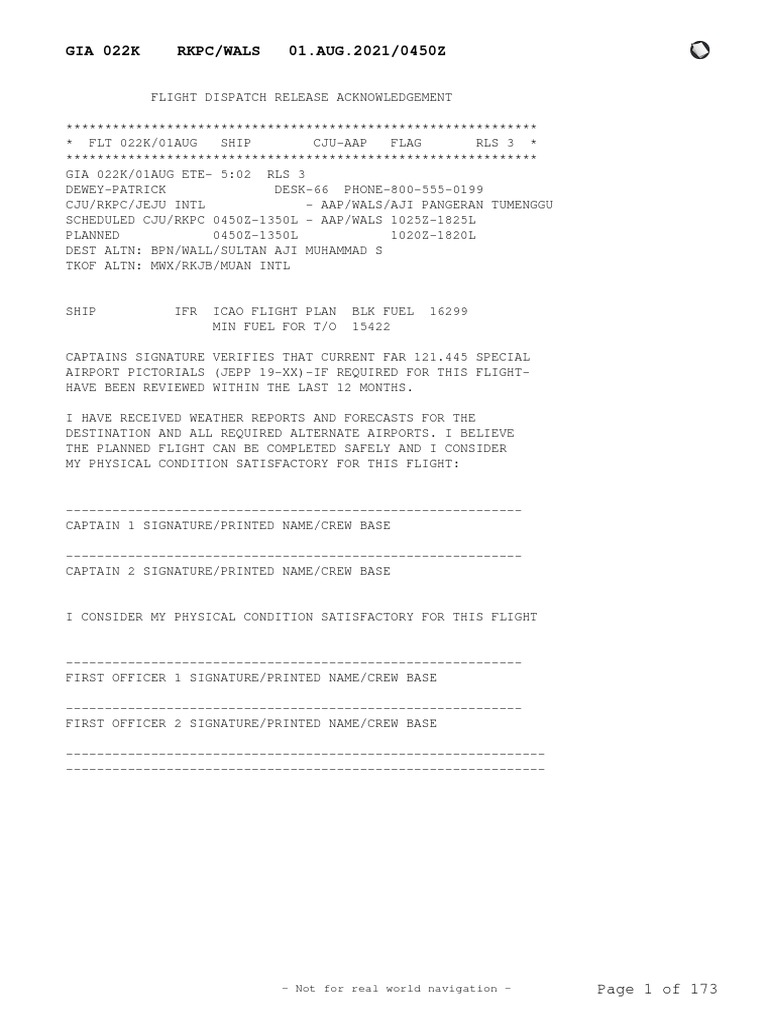 Rkpcwals Ofp Gia22k | PDF | Air Traffic Control | Aircraft