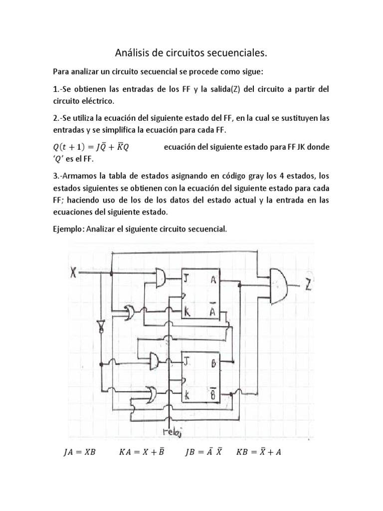 Análisis de Circuitos Secuenciales | PDF