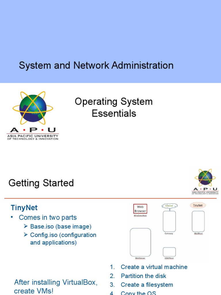 System and Network Administration Operating System Essentials | PDF | Booting | File System