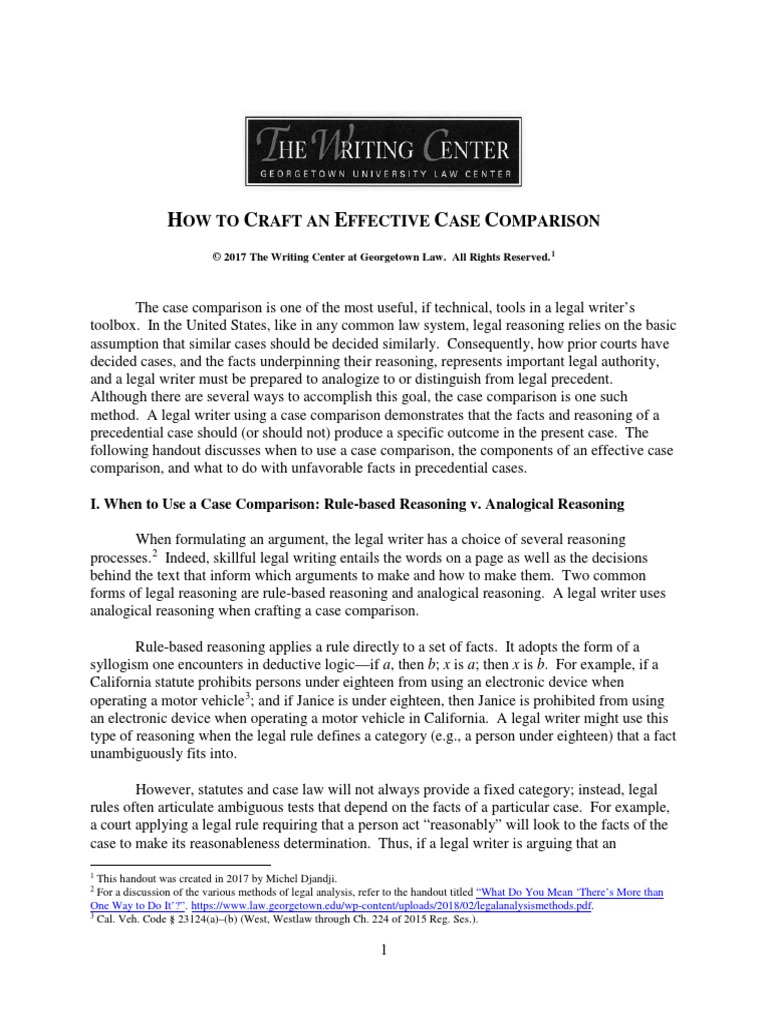 How To Craft An Effective Case | PDF | Precedent | Reason