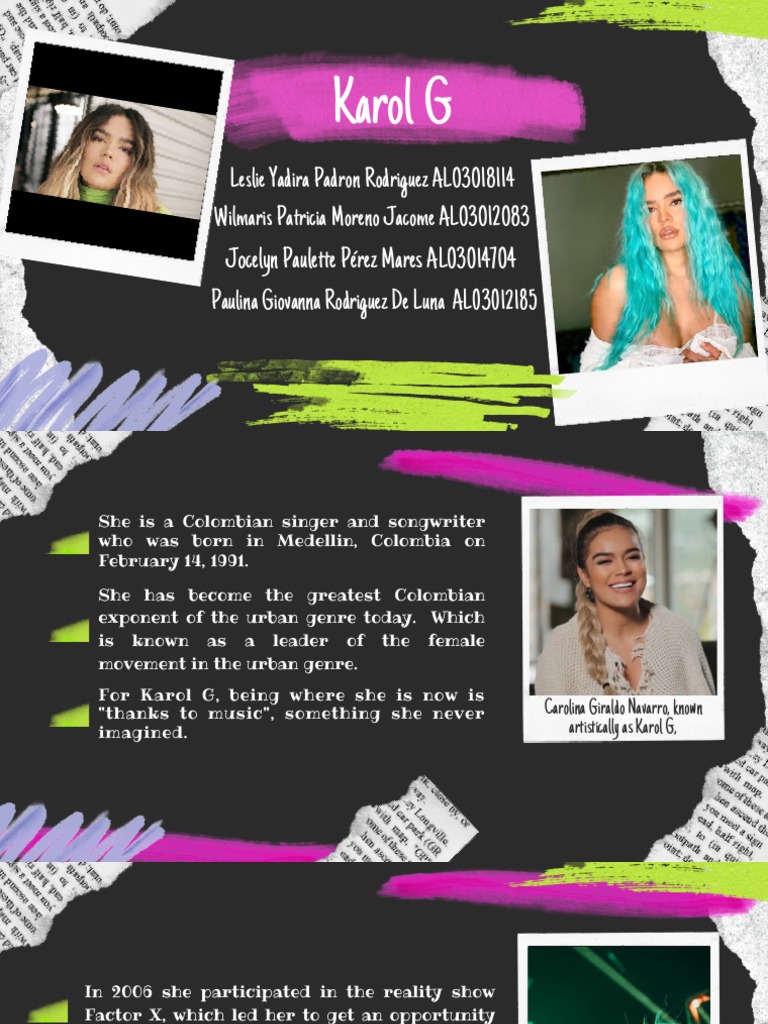 Karol G - Actividad 5 Inglés | PDF