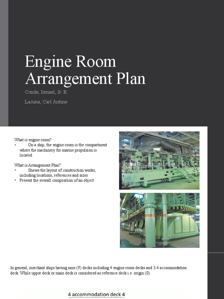 Engine Room Arrangement Plan | PDF | Pump | Lubricant
