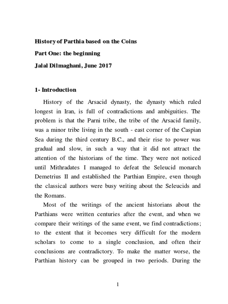 Parni Tribe and the Parthian Empire | PDF