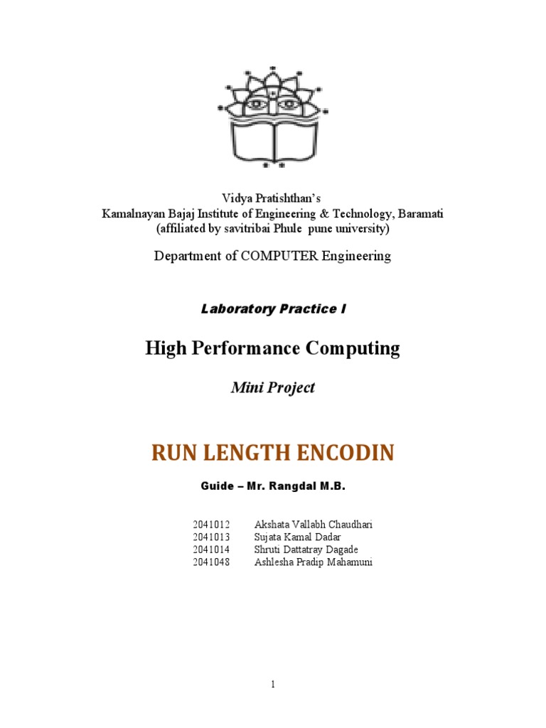 Run Length Encodin: High Performance Computing | PDF | Data Compression ...