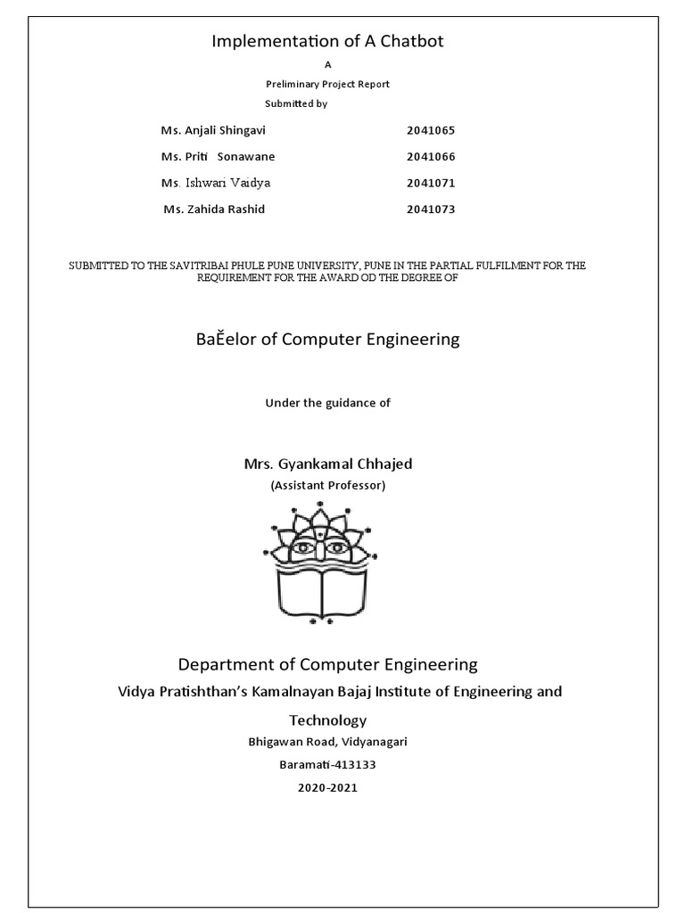 Implementation of A Chatbot | PDF | Artificial Intelligence ...