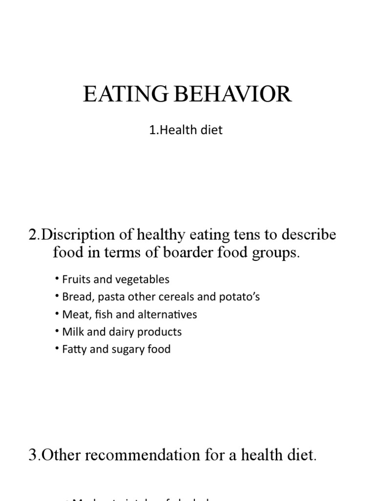 EATING BEHAVIOR Slide | PDF