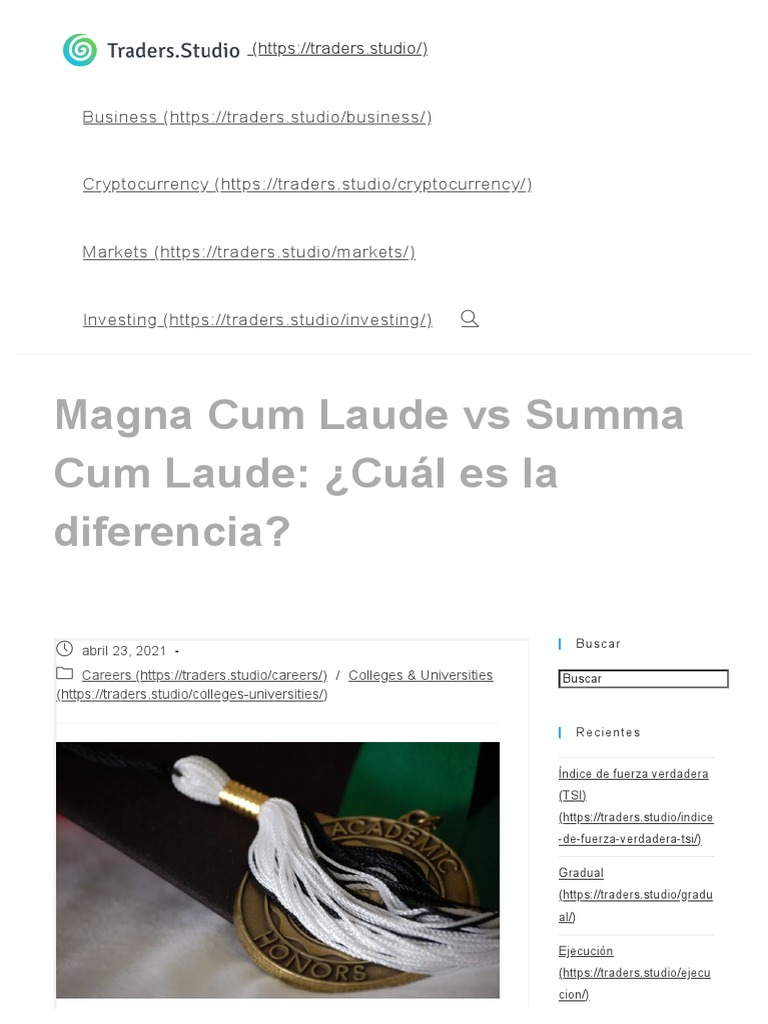 Magna Cum Laude Vs Summa Cum Laude | PDF | Universidad