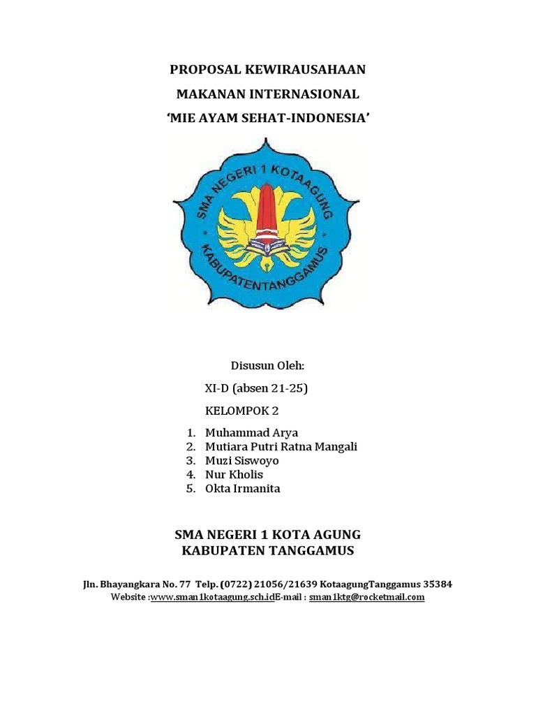 Kelompok 5 Proposal Kewirausahaan Pkwu | PDF