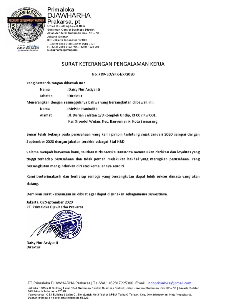 Paklaring Primaloka | PDF