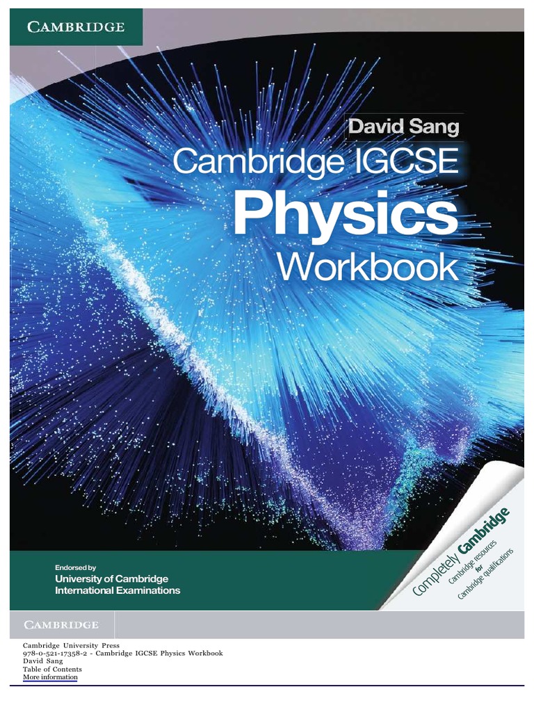 Cambridge Igcse Physics Workbook Cambridge Education Cambridge ...
