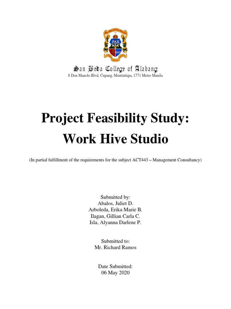 Work Hive Studio Project Feasibility Study PDF | PDF | Popular Culture ...
