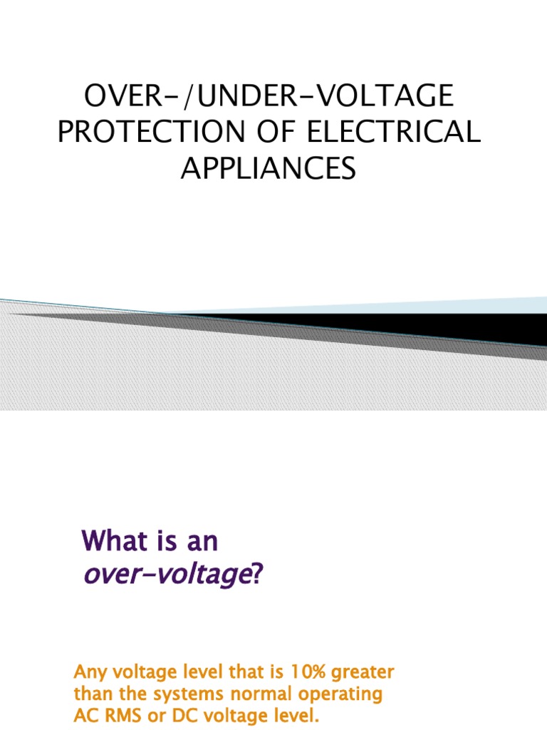 Over-/Under-Voltage Protection of Electrical Appliances | PDF
