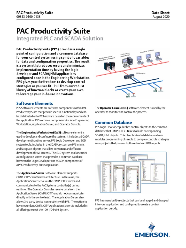 Product Data Sheet Pac Productivity Suite Emerson en 7080962 | PDF ...