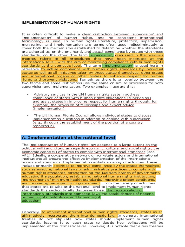 Human Rights Implementation Guide | PDF | Human Rights | Treaty