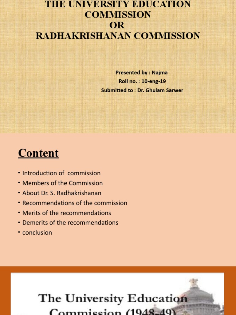 The University Education Commission 1 | PDF | University
