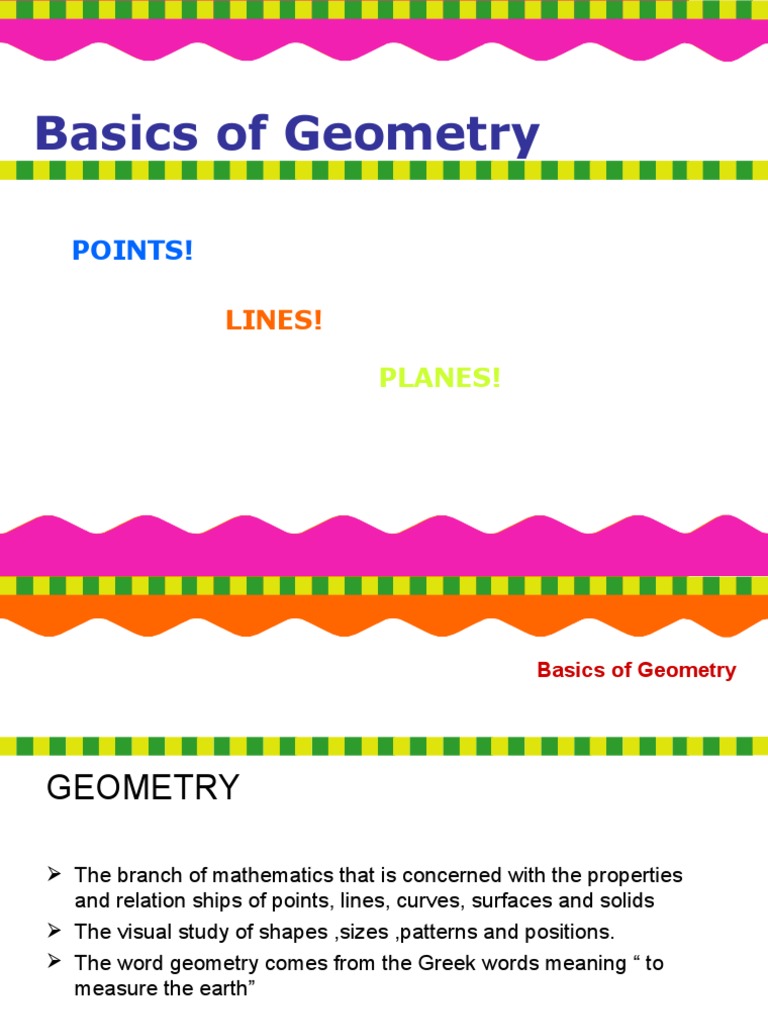 Basics of Geometry | PDF | Angle | Line (Geometry)