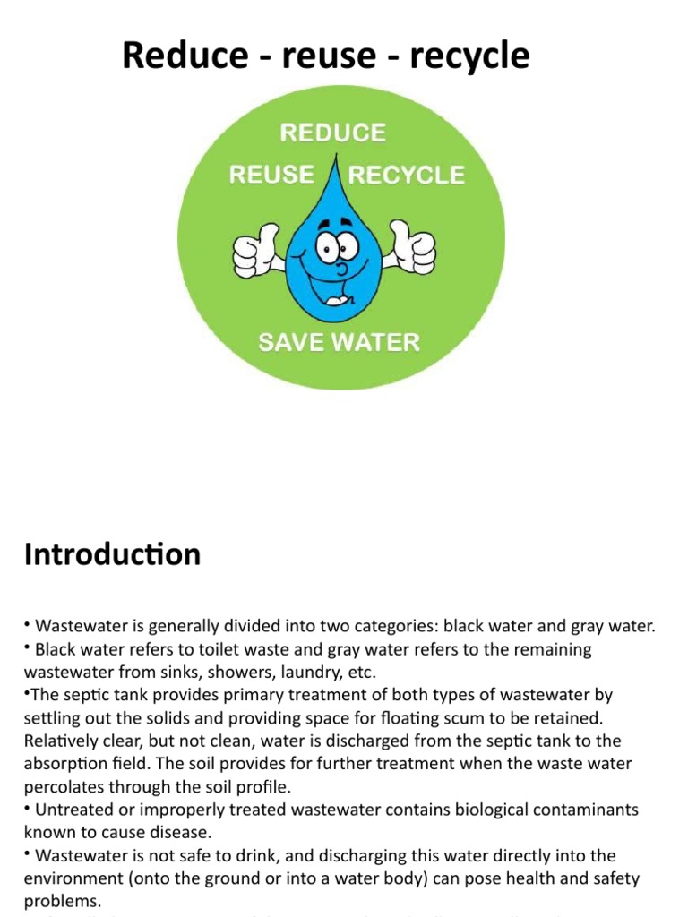 Characteristics and Applications of Wastewater Reuse: Reducing Waste ...