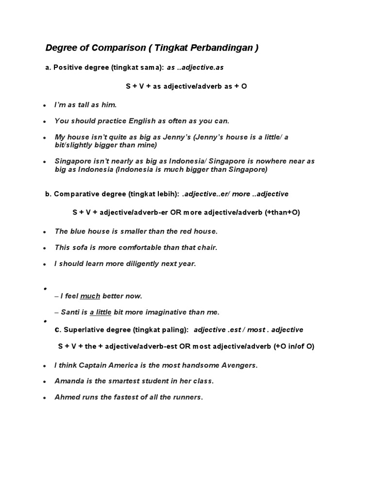 Understanding Degrees of Comparison | PDF | Language Mechanics | Syntax