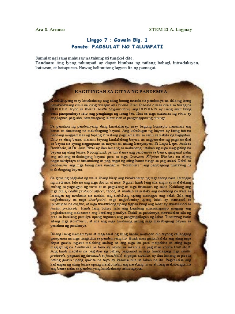 Filipino Talumpati | PDF