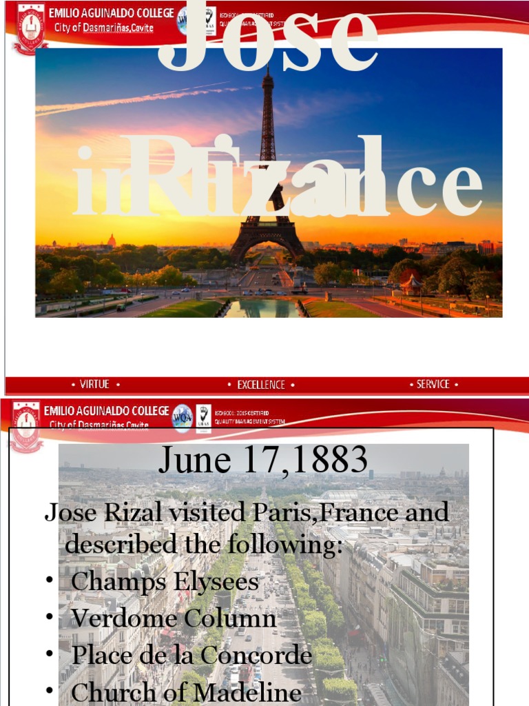 Jose Rizal's Travels and Studies in France: A Summary of his Time Spent ...