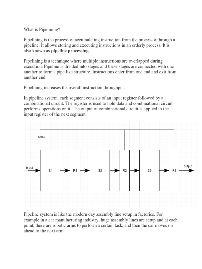Pipelining | PDF | Central Processing Unit | Parallel Computing Pipelining | PDF | Central Processing Unit | Parallel Computing