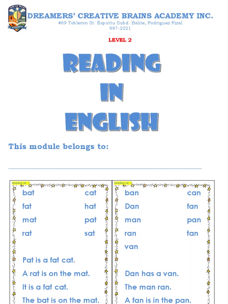 LEVEL 2-Reading in English | PDF
