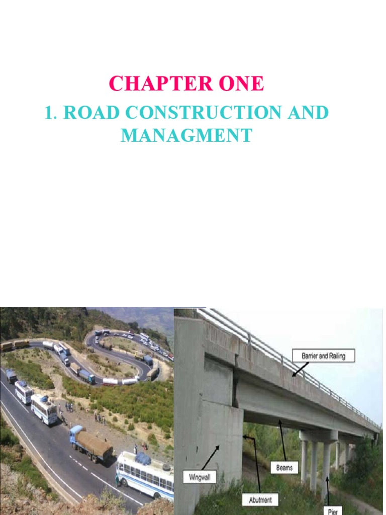 Chapter One: 1. Road Construction and Managment | PDF | Road Surface | Road