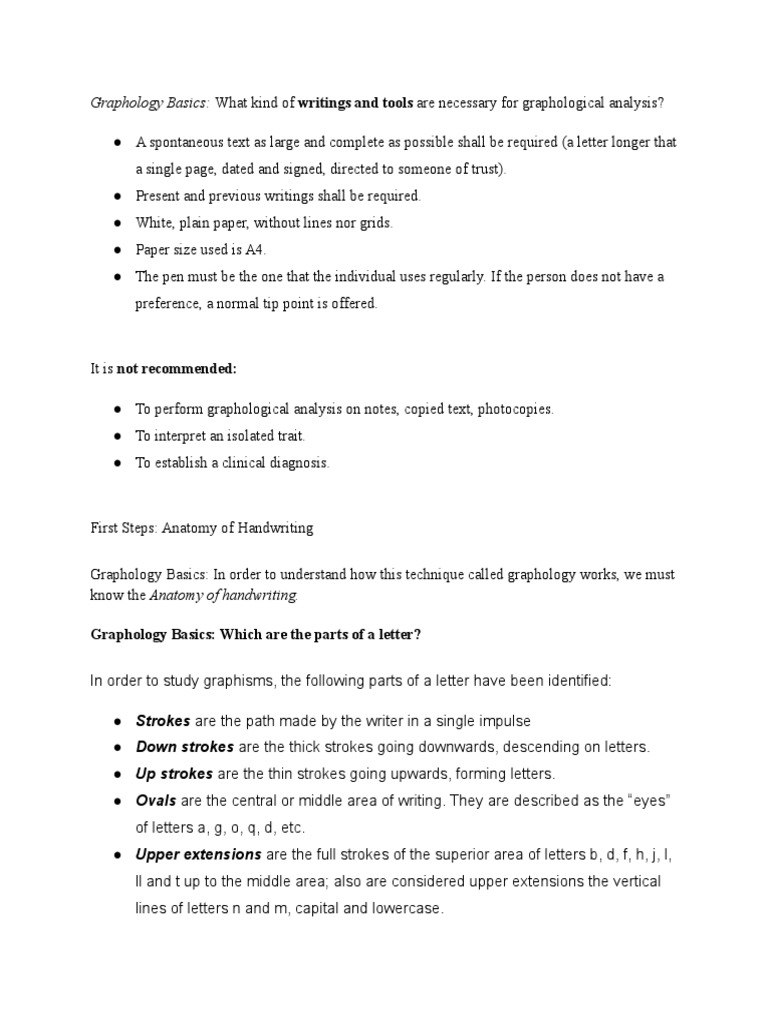 Graphology Basics - What Kind of Writings and Tools Are Necessary For ...