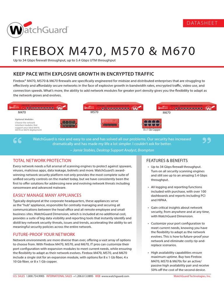 FIREBOX M470, M570 & M670: Keep Pace With Explosive Growth in Encrypted ...