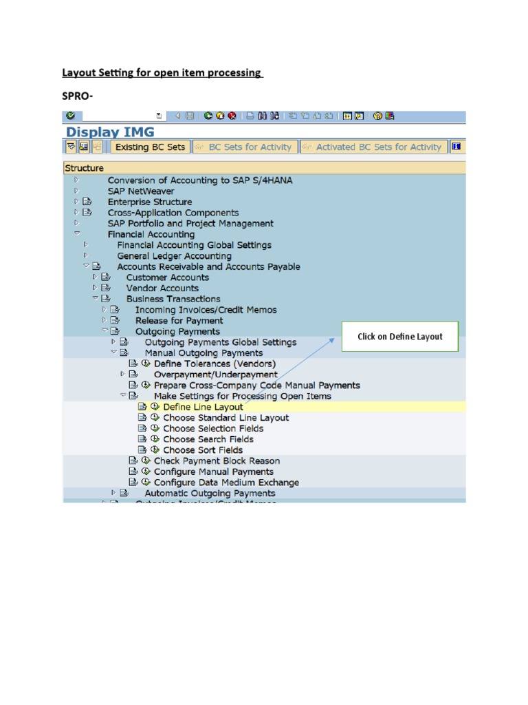 Layout Setting For Open Item Processing | PDF