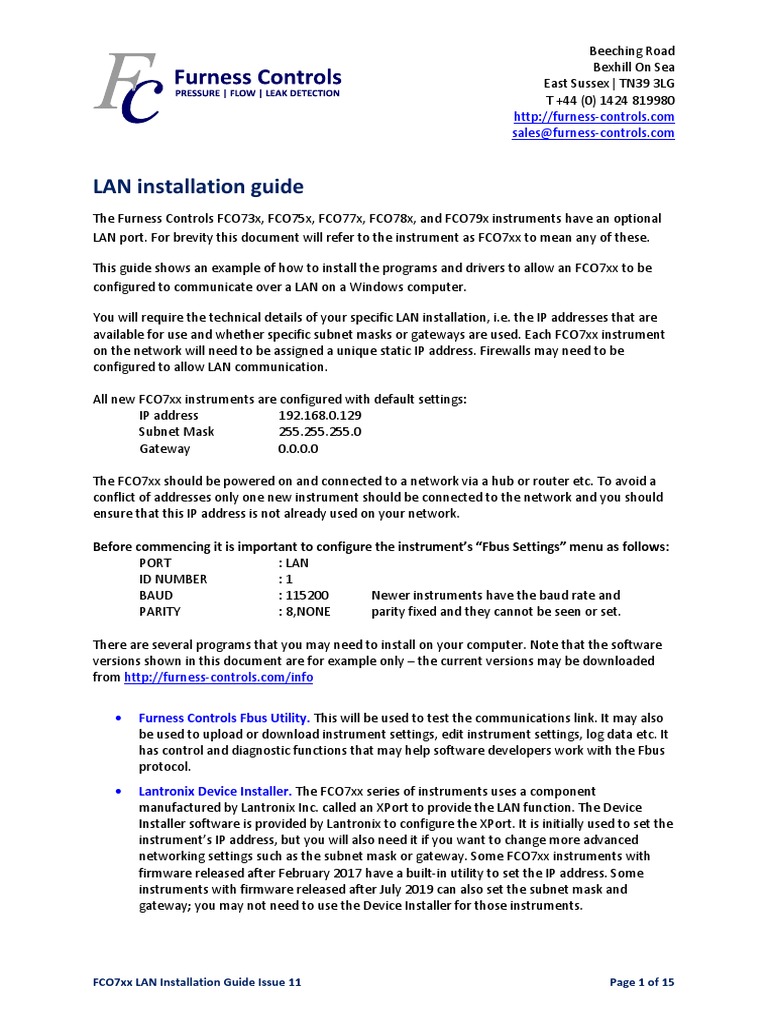 LAN Installation Guide Issue 11 | PDF | Ip Address | Computer Network