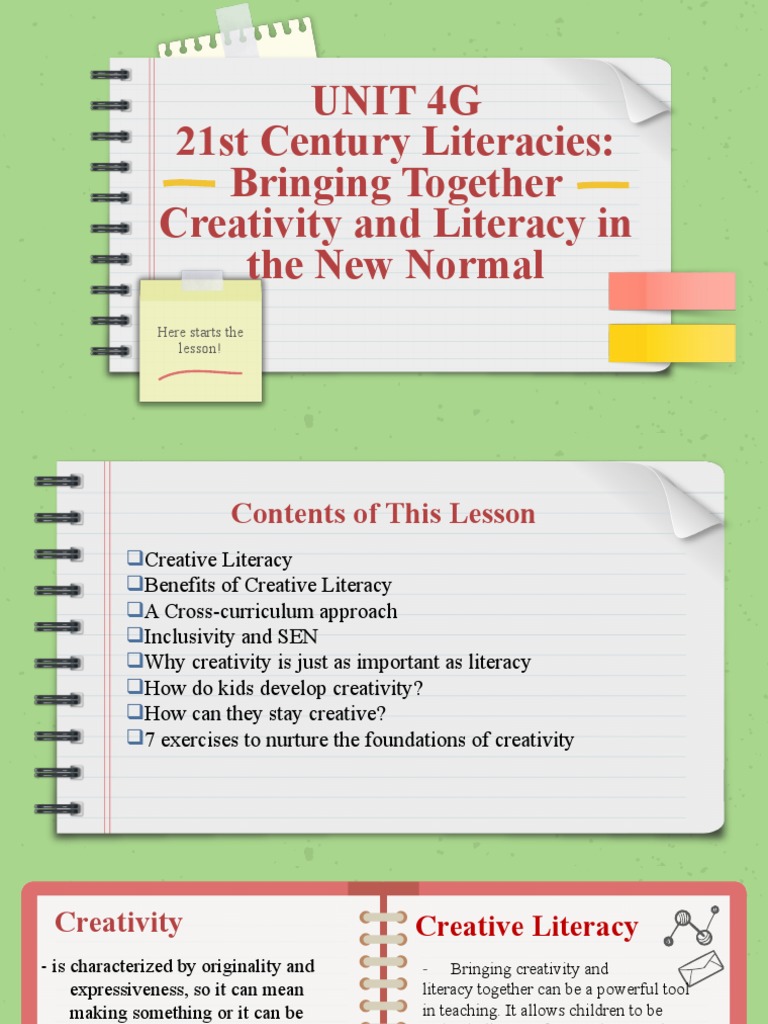 Creativity and Literacy in Education | PDF | Creativity | Literacy