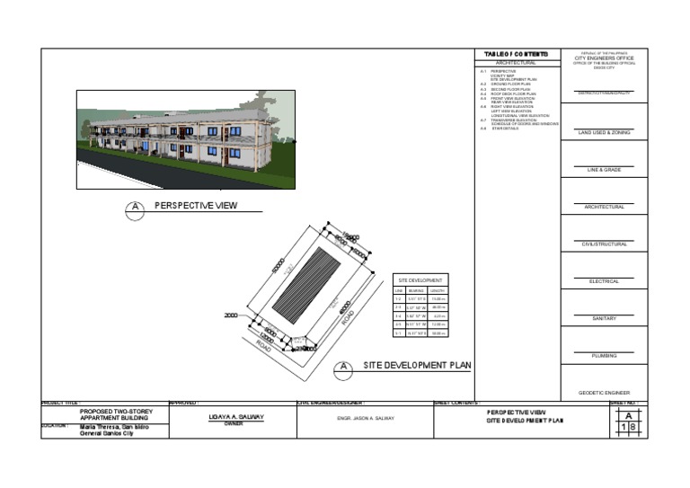 Perspective View A: Proposed Two-Storey Appartment Building Proposed ...