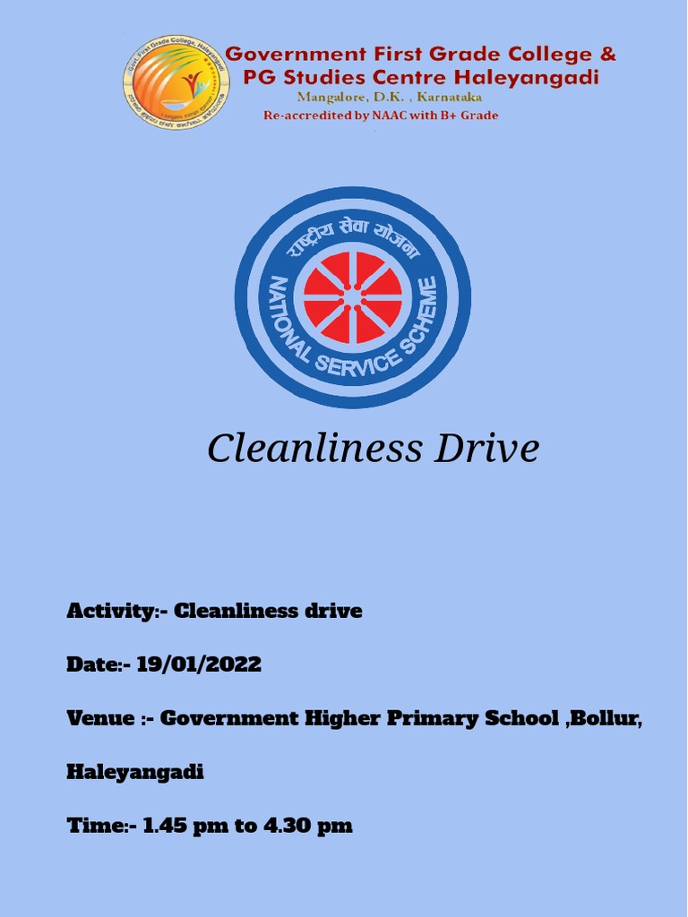 Cleanliness Drive | PDF
