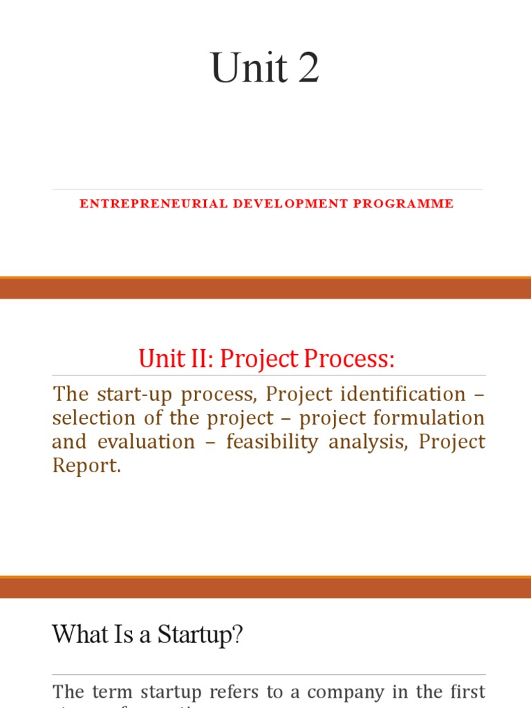 Unit 2: Entrepreneurial Development Programme | PDF