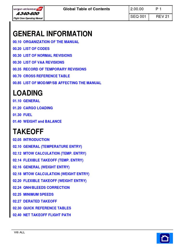 A340-600 FCOM - Virgin Atlantic | PDF