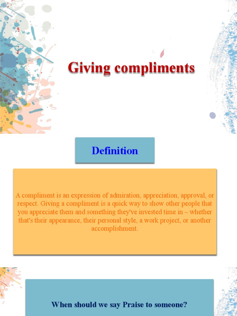 How to Give and Respond to Compliments | PDF
