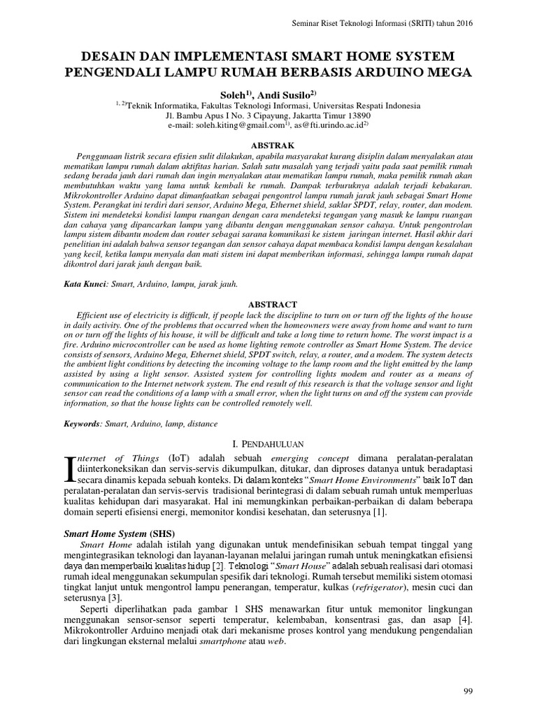 Desain Dan Implementasi Smart Home System Pengen-Dali Lampu Rumah ...