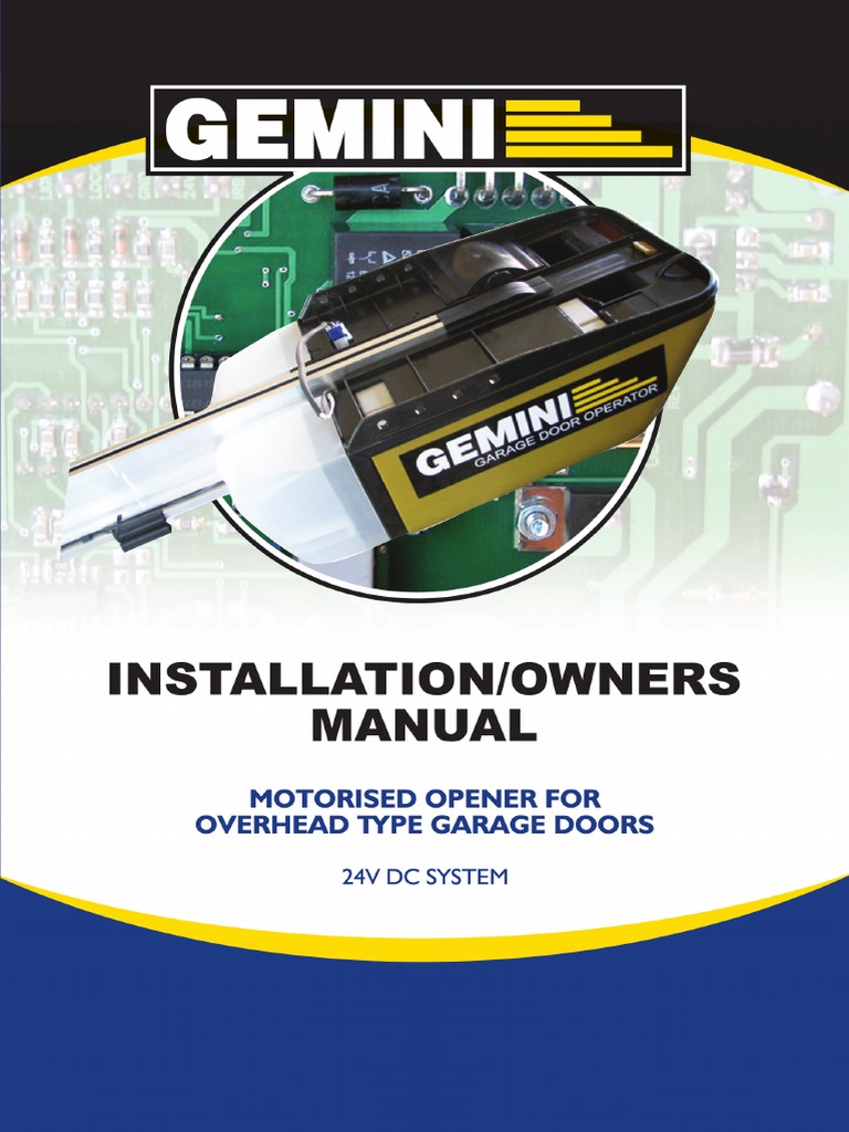 Gemini Garage Door Operator Manual | PDF