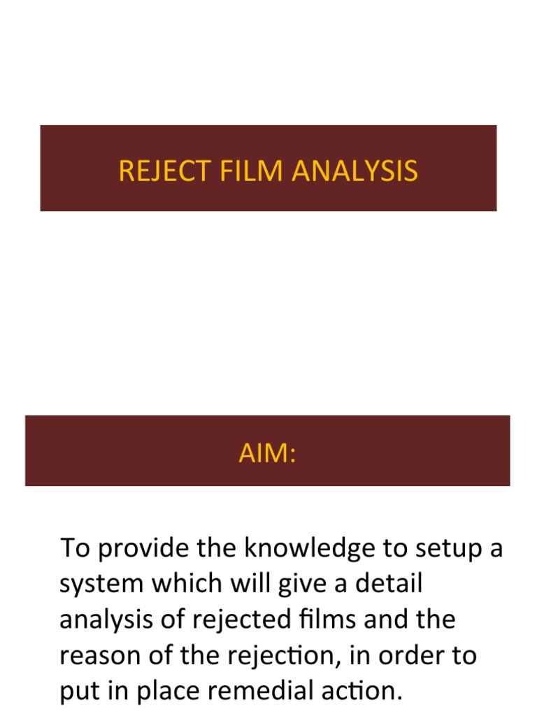 Reject Film Analysis: Radiodiagnosis and Analysis | PDF | Reason | Cognition