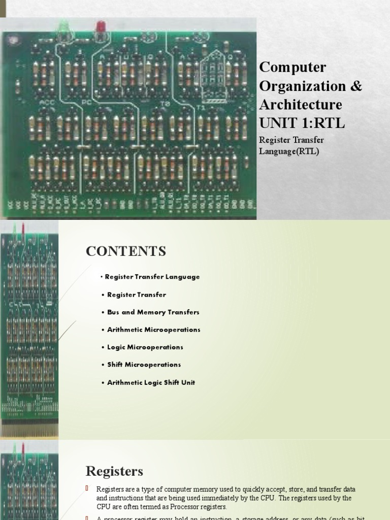 Register and Its Operations | PDF | Central Processing Unit | Computer ...