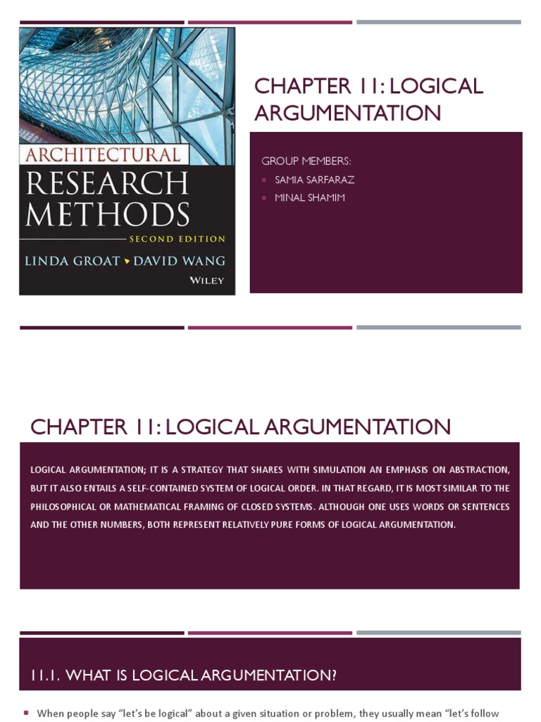 Logical Argumentation Presentation | PDF | Paradigm | Argumentation Theory