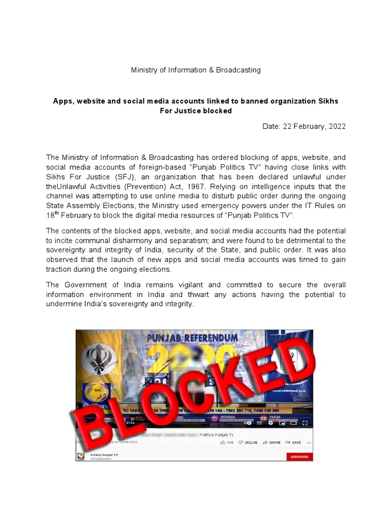 Sikh For Justice | PDF