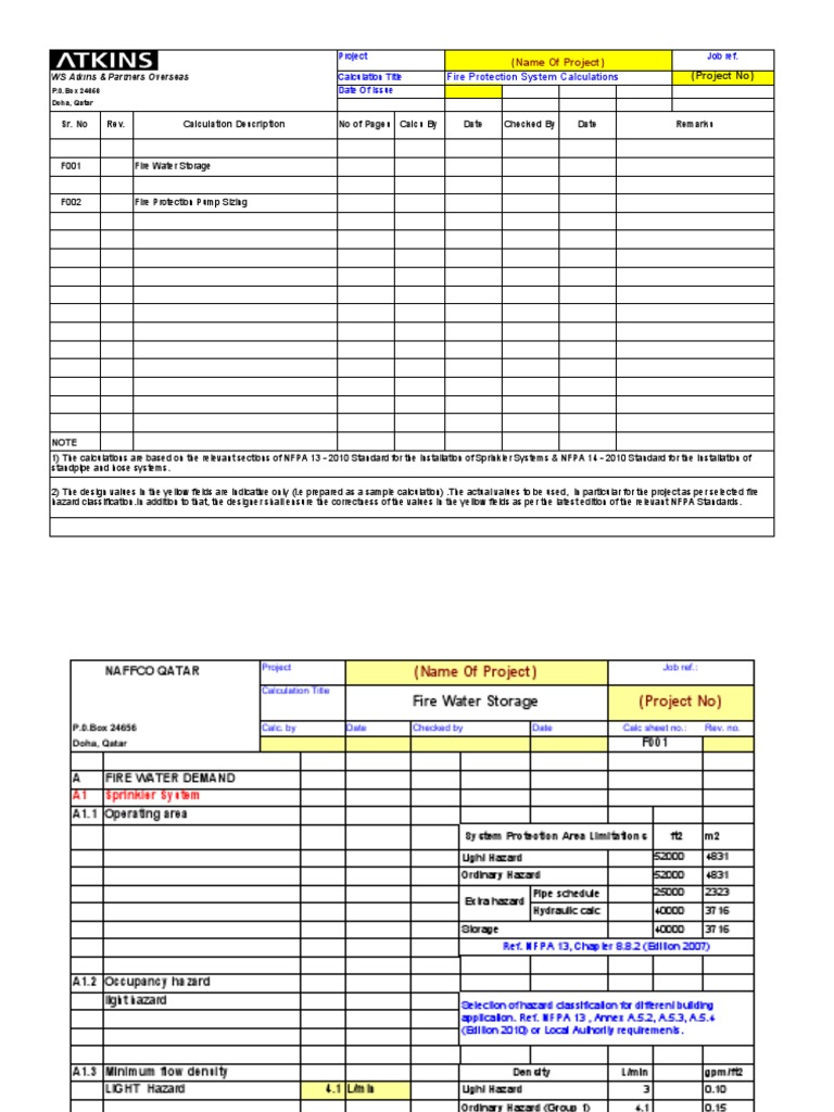 TOTAL TANK CALCULATION (AutoRecovered) | PDF | Fire Sprinkler System ...