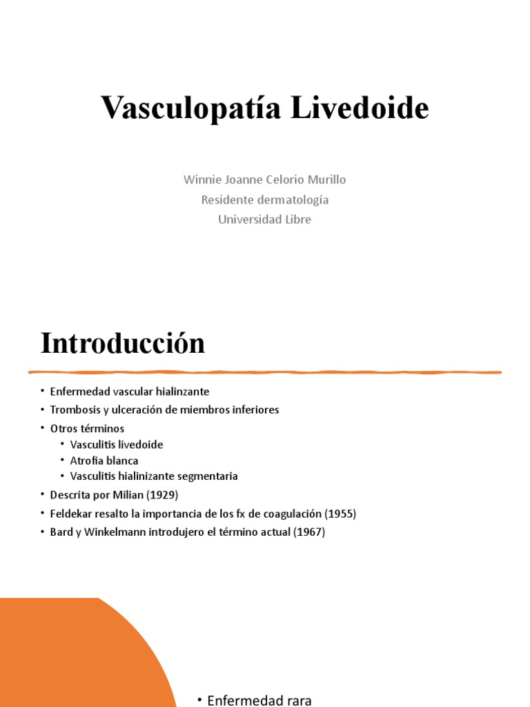 Vasculopatía Livedoide: Guía Clínica | PDF | Coagulación ...