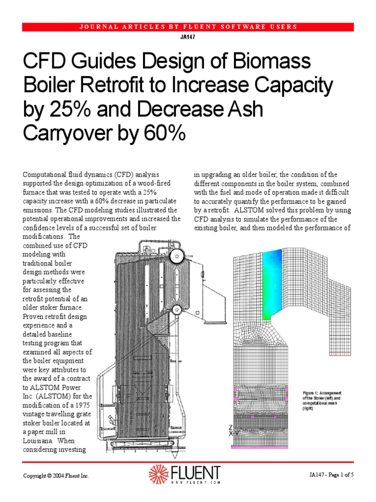 CFD Guides Design of Biomass Boiler Retrofit To Increase Capacity by 25 ...