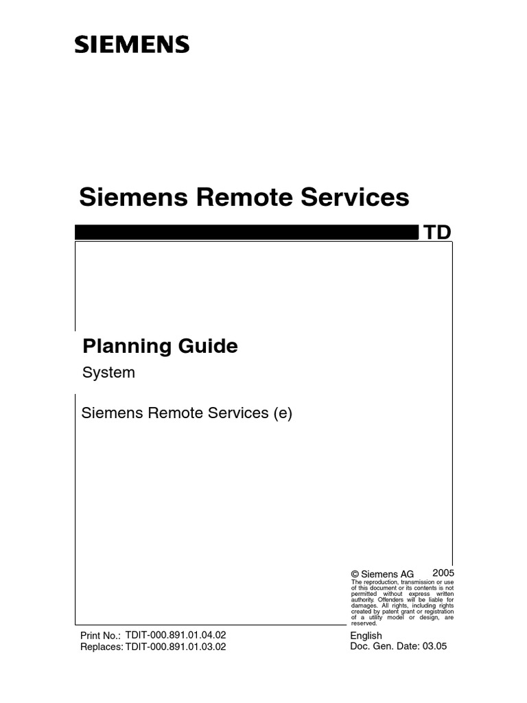 Siemens Remote Services | PDF | Computer Network | Virtual Private Network